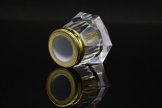 OEM hexagon clear acrylic cosmetic caps for acrylic / airless bottle