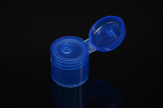 Customized Blue PE / PET bottles flip cosmetic Cap in 20/415 Neck Size