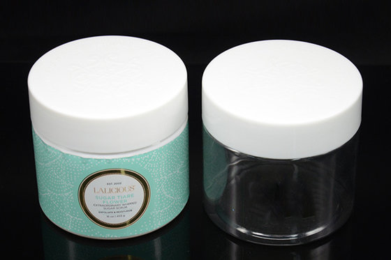 10oz / 16oz Clear Plastic Jars for Cosmetics , Cream Jars Cosmetic Packaging