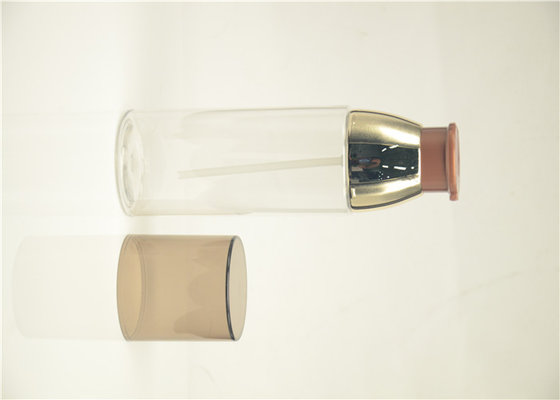 Convenient Cosmetic Gold Silver Foam Pump Bottle , Facial Foam Cleaner Bottle