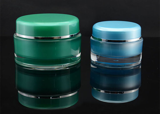 PP PE Cylinder Acrylic Cream Jar And Containers 15ml 30ml 50ml With Screw Cap