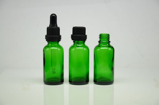 1oz Green Blue Glass Empty Essential Oil Bottles , 30ml Serum Dropper Bottle