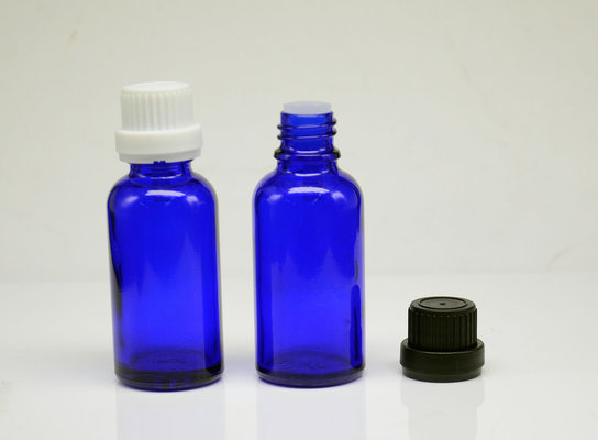 1oz Green Blue Glass Empty Essential Oil Bottles , 30ml Serum Dropper Bottle