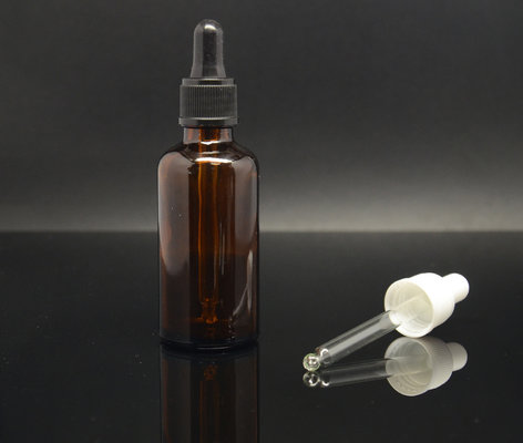 Pharmaceutical Glass Amber Empty Essential Oil Bottles 50ml With Dropper