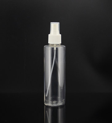 200ml Clear Transparent Cylinder Plastic Pet Bottle With Mist Sprayer