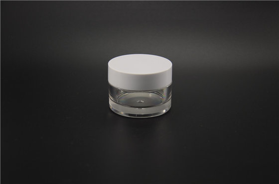 Plastic cosmetic jar for cream, high clear PETG plastic whitening cream jar 30ml
