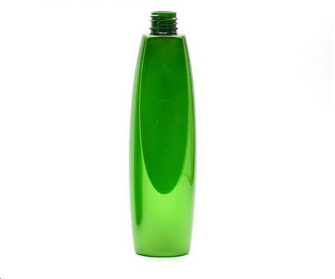 Green Empty Shampoo Bottles / Plastic Cosmetic Containers With Silk Printing Logo