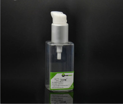 Small Cosmetic Pet Bottle , 100ml Empty Pump Bottles Transparent Color