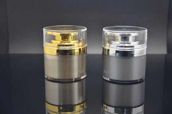 Airless Bottle Acrylic Cosmetic Containers And Packaging For Makeup , Customized