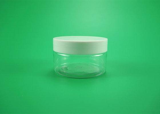 PET Round Plastic Cosmetic Jars / Empty Cream Jars Environmental