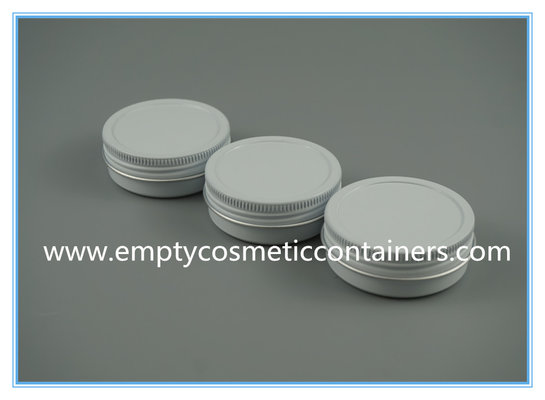 Wide Mouth Aluminum Jars Sealing Cap Empty Makeup Pots 30MI White