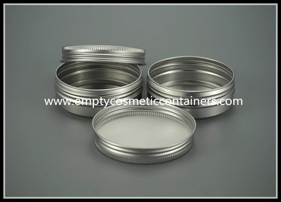 Cosmetics Recyclable Aluminum Jars , 60G Screw Top Aluminum Cans