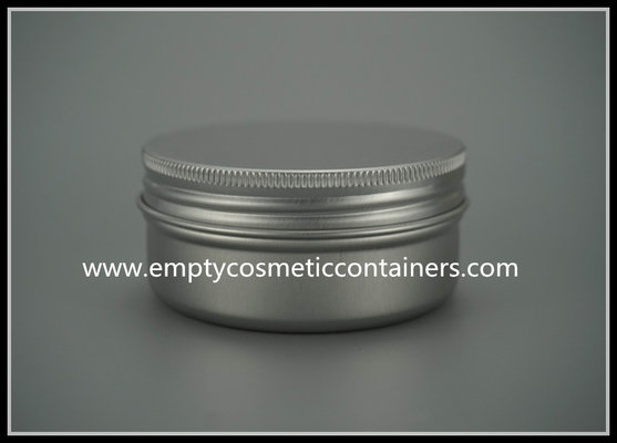 Stackable 50G Aluminum Jars / Empty Makeup Jars With Lids OEM