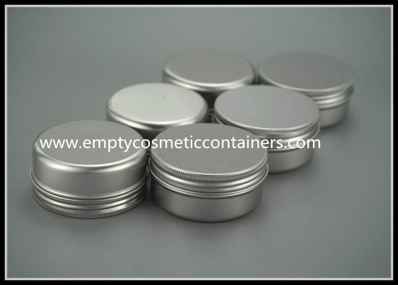 Stackable 50G Aluminum Jars / Empty Makeup Jars With Lids OEM