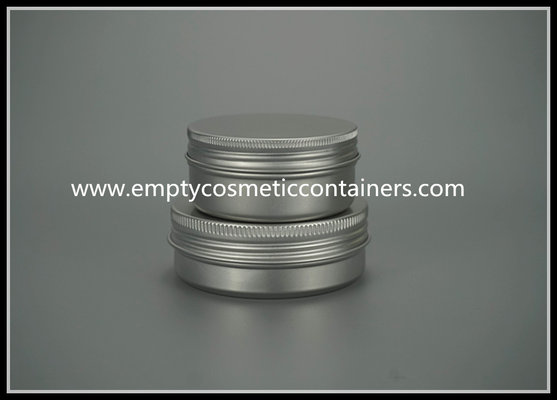 Stackable 50G Aluminum Jars / Empty Makeup Jars With Lids OEM
