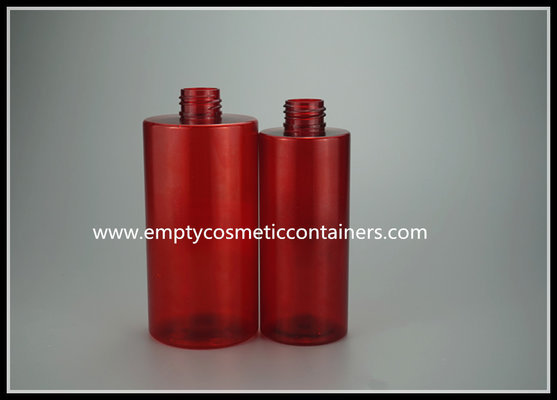 Amber Tall Plastic Cylinder Bottles 300ml Large Capacity Personal Care