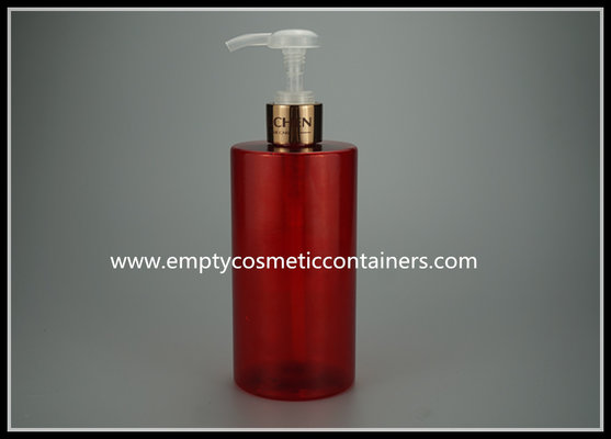 Amber Tall Plastic Cylinder Bottles 300ml Large Capacity Personal Care