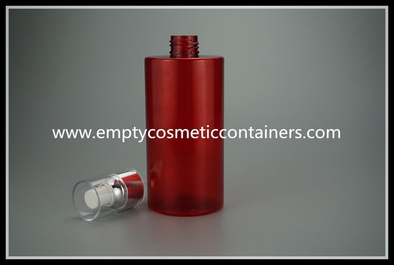 Amber Tall Plastic Cylinder Bottles 300ml Large Capacity Personal Care