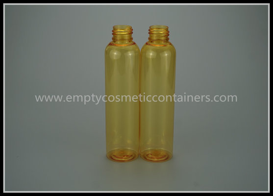 Yellow Screw Cap Travel Shampoo Bottle 150ml Cylinder Frosting