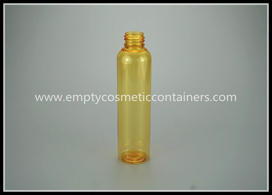 Yellow Screw Cap Travel Shampoo Bottle 150ml Cylinder Frosting