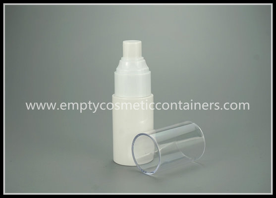 Small White Cosmetic Pump Bottles with Screw Cap , Travel Perfume Bottle