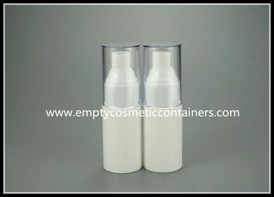 Small White Cosmetic Pump Bottles with Screw Cap , Travel Perfume Bottle