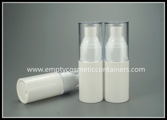 Small White Cosmetic Pump Bottles with Screw Cap , Travel Perfume Bottle