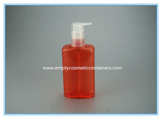 Red PET Plastic Pump Bottles 250ml Customized for Mouth Wash Packing