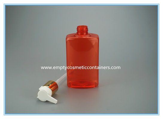 Red PET Plastic Pump Bottles 250ml Customized for Mouth Wash Packing