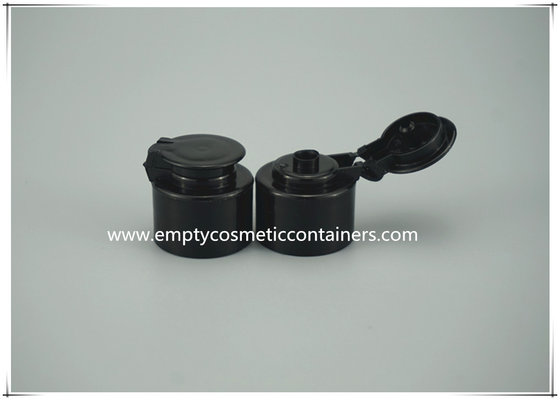 Black PP Plastic Flip Top Caps Recycling for Cosmetic Bottles