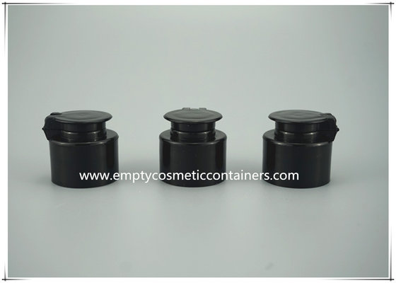 Black PP Plastic Flip Top Caps Recycling for Cosmetic Bottles