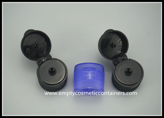 Ribbed Closure Flip Top Caps Lids Blue Leak Proof Customized