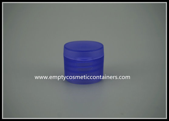 Ribbed Closure Flip Top Caps Lids Blue Leak Proof Customized