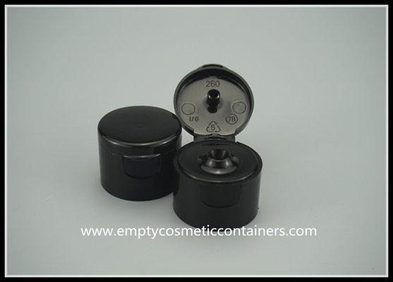 Body Lotion Bottle PET Bottle Caps Flip Top Black No Leakage