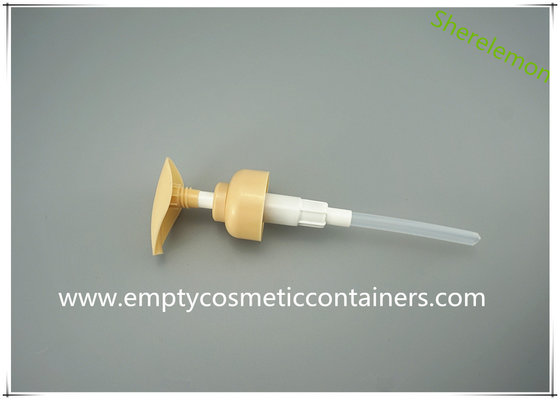 Apricot PP Bottle Spray Pump / Plastic Soap Pump Eco Friendly