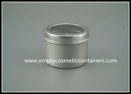 Hand Cream 60ml Aluminum Jars Empty Cosmetic Pots with PET Window