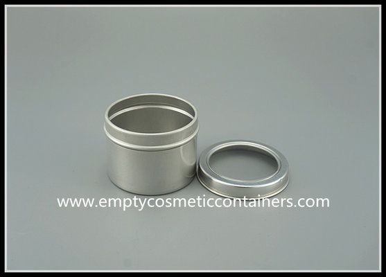 Hand Cream 60ml Aluminum Jars Empty Cosmetic Pots with PET Window