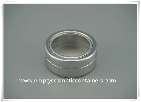 Travel 25 G Aluminum Cosmetic Jars And Containers Silk Screen Printing