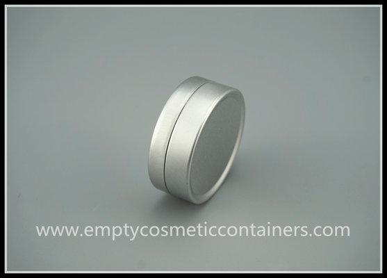 Round Silver Aluminum Cosmetic Containers Aluminum Spice Tins