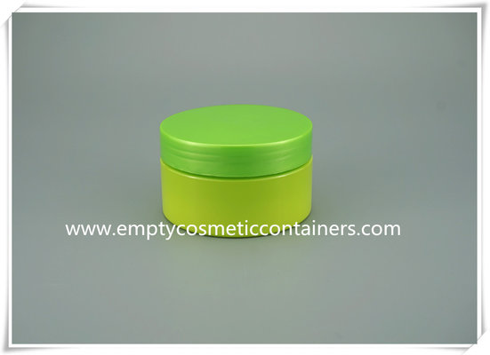 Green 200 ml Plastic Cream Jars Packaging Cylinder For Travel