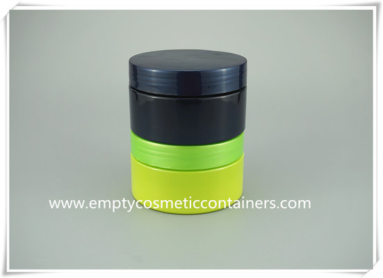 Green 200 ml Plastic Cream Jars Packaging Cylinder For Travel