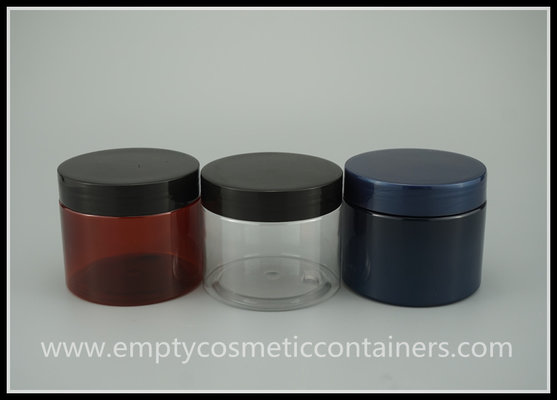 Empty Plastic Cream Jars Cosmetic Packaging With PP Cap , White