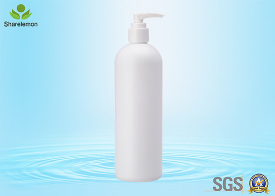 450ml White Cylindrical Plastic Containers / Pe Plastic Bottle For Hotel Shampoo