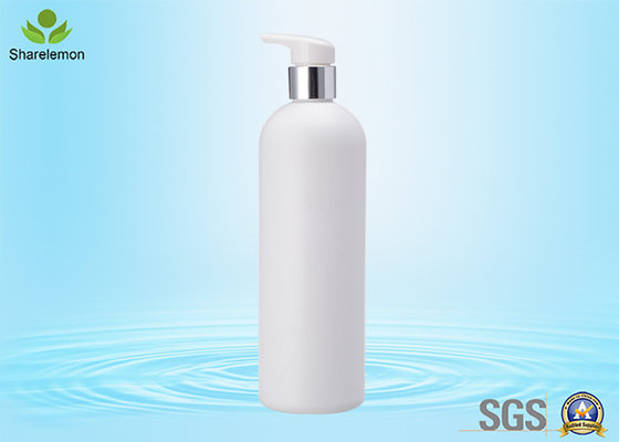 450ml White Cylindrical Plastic Containers / Pe Plastic Bottle For Hotel Shampoo