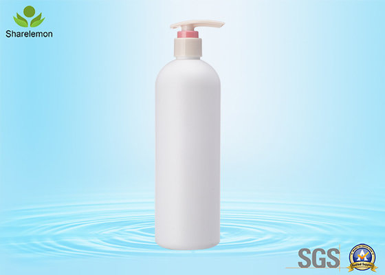450ml White Cylindrical Plastic Containers / Pe Plastic Bottle For Hotel Shampoo