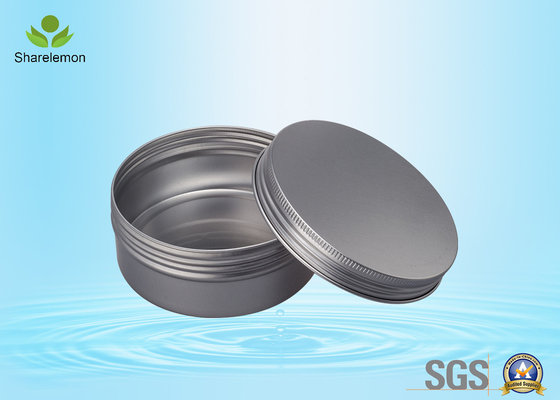250G zilveren Berijpte Lege Aluminiumkruiken Kosmetische Rekupereerbare Verpakking