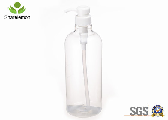 1000ml Empty Lotion Bottle , Transparent Plastic Pump Bottle for Lotion