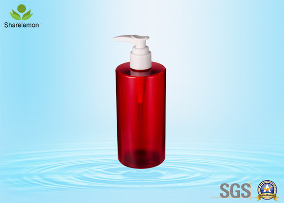 Red Plastic Pump Bottles with Pump Sprayer 300ml Large Capacity for Personal Care