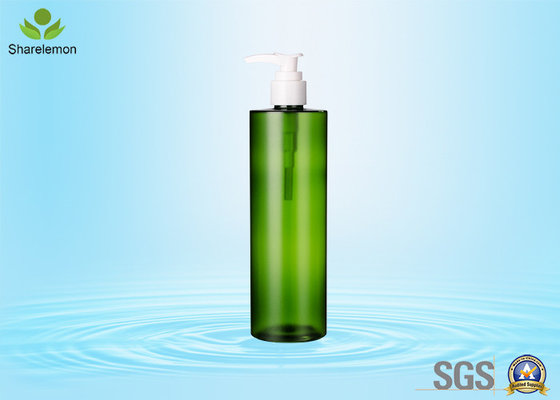 Cosmetic Pump Bottle , Shower Shampoo Dispenser Bottles 400ML Green