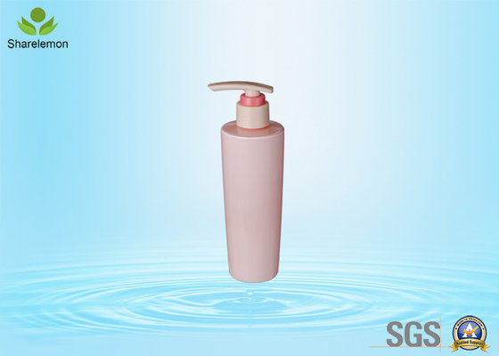 Pink 220ML Plastic Body Wash Pump Bottles For Cosmetic Packaging , Soap Bottle